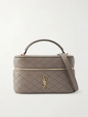 Saint Laurent Gaby Vanity Mini Quilted Leather Shoulder Bag - Brown