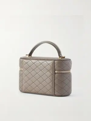 Saint Laurent Gaby Vanity Mini Quilted Leather Shoulder Bag - Brown