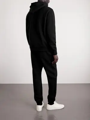 Burberry Logo-print Cotton-jersey Hoodie - Black