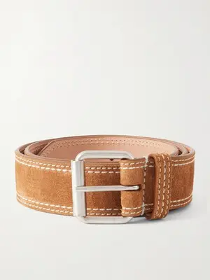 Dries Van Noten 4cm Suede Belt - Brown