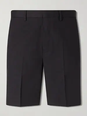 Dries Van Noten Straight-leg Cotton And Wool-blend Shorts