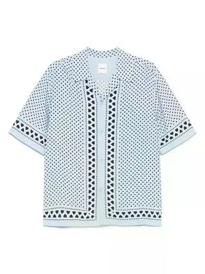 Sandro Heart Motif Flowing Shirt - Blue