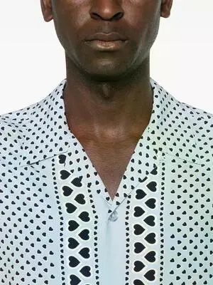 Sandro Heart Motif Flowing Shirt - Blue