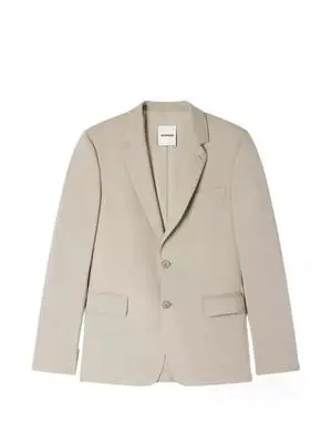 Sandro Wool Suit Jacket - Neutrals