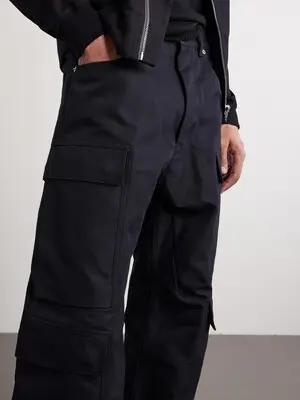 Rick Owens Geth Straight-leg Cargo Trousers - Black