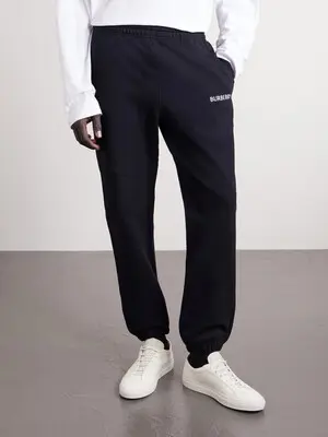 Burberry Tapered Logo-print Cotton-jersey Sweatpants