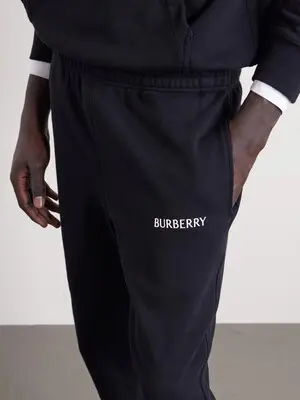 Burberry Tapered Logo-print Cotton-jersey Sweatpants