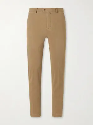 Kiton Straight-leg Lyocell-blend Trousers - Brown