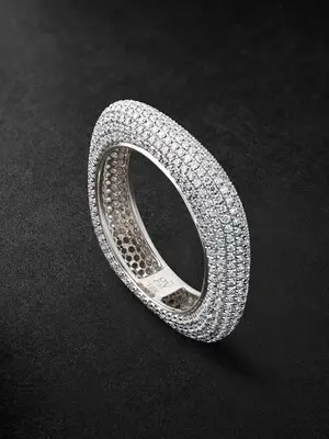GREG YUNA 18-karat White Gold Diamond Ring - Silver
