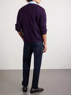 Dries Van Noten Straight-leg Cotton And Wool-blend Trousers