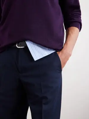 Dries Van Noten Straight-leg Cotton And Wool-blend Trousers