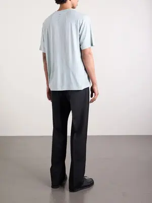 Sease Runner Logo-print Merino Wool T-shirt - Blue