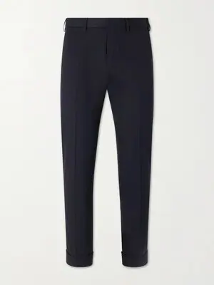 Dries Van Noten Straight-leg Cotton And Wool-blend Trousers