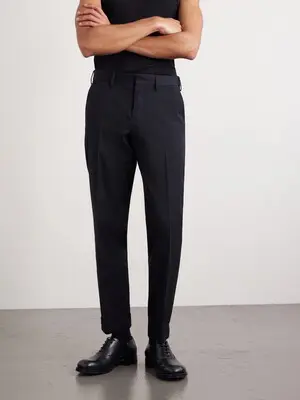Dries Van Noten Straight-leg Cotton And Wool-blend Trousers