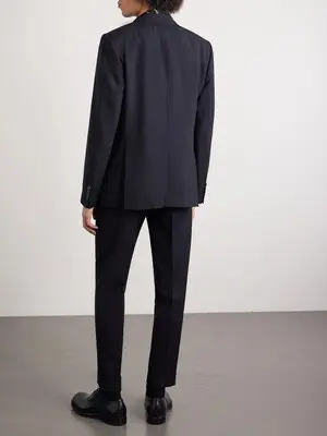 Dries Van Noten Straight-leg Cotton And Wool-blend Trousers