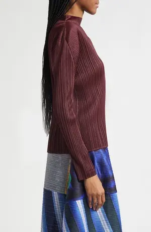 Issey Miyake Monthly Colors January Pleated Top - Bordeaux