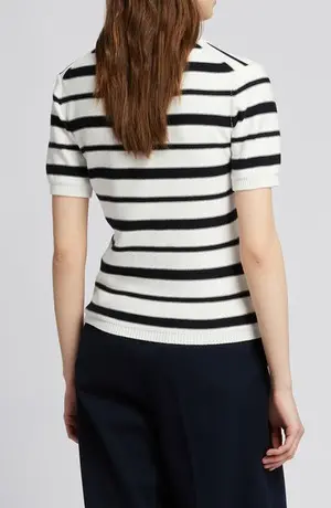 MM BY MAX MARA Carioca Stripe Polo Top