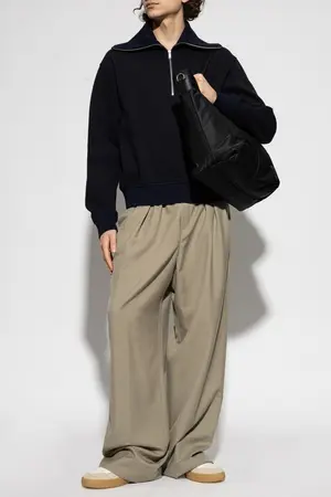 JIL SANDER Sweatshirt With Embroidered Logo - Black