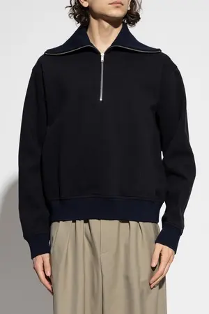 JIL SANDER Sweatshirt With Embroidered Logo - Black