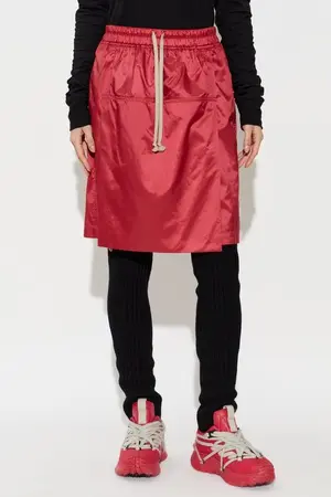 Rick Owens X Moncler Satin Shorts - Red
