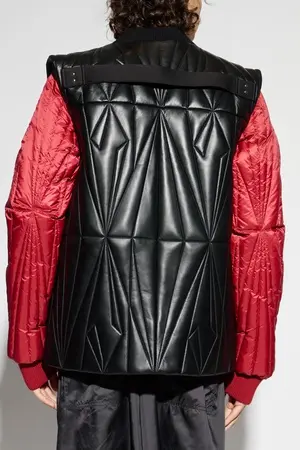 Rick Owens X Moncler Sleeveless Lambskin Leather Vest - Black
