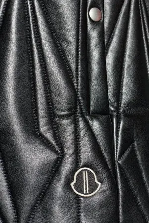 Rick Owens X Moncler Sleeveless Lambskin Leather Vest - Black