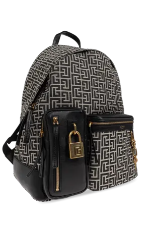 Balmain Pulse Monogram Backpack - Black