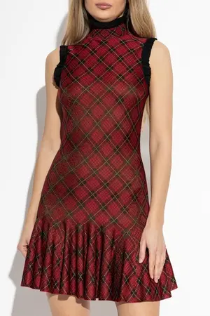 Alexander McQueen Plaid Pattern Dress