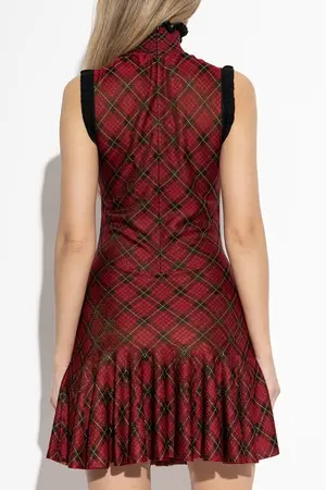 Alexander McQueen Plaid Pattern Dress