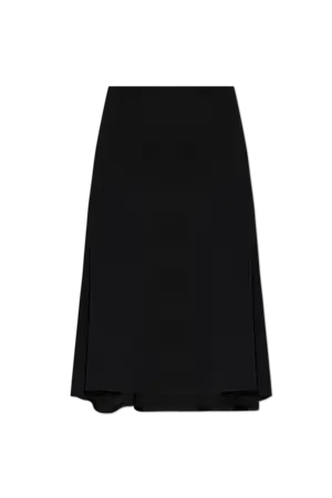 JIL SANDER Midi Asymmetrical Skirt - Black