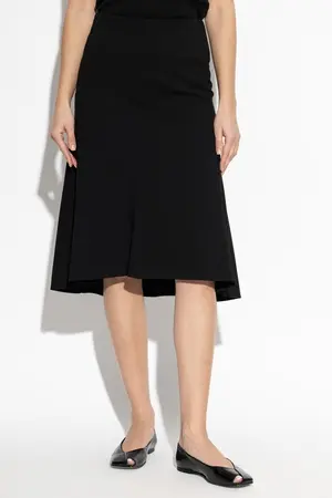 JIL SANDER Midi Asymmetrical Skirt - Black