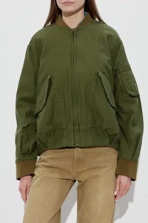 R13 Oversized Bomber Jacket - Green
