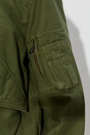 R13 Oversized Bomber Jacket - Green