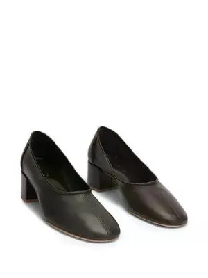 By Far Prudence Leather Pumps - Brown