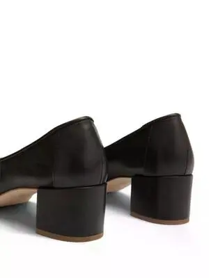 By Far Prudence Leather Pumps - Brown