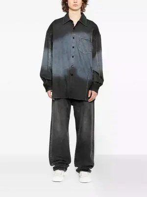 FENG CHEN WANG Gradient-effect Fringed Shirt