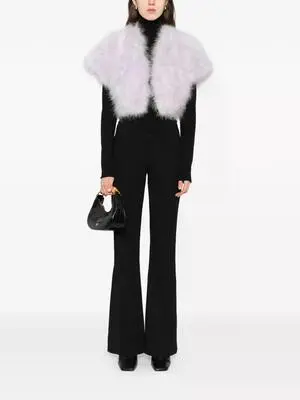 YVES SALOMON Feather Cape - Purple