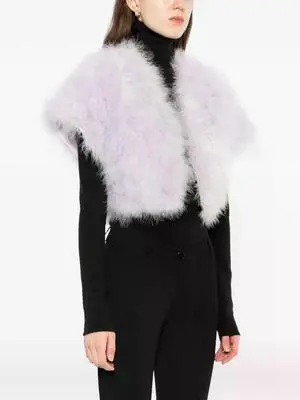 YVES SALOMON Feather Cape - Purple