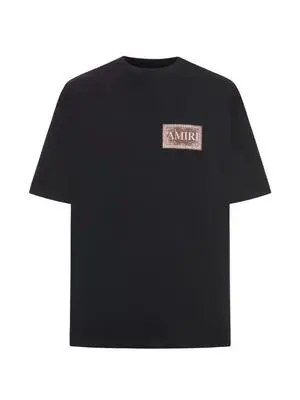 Amiri Printed Crew-neck T-shirt - Black
