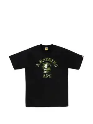 A BATHING APE Camouflage Graphic T-shirt - Black