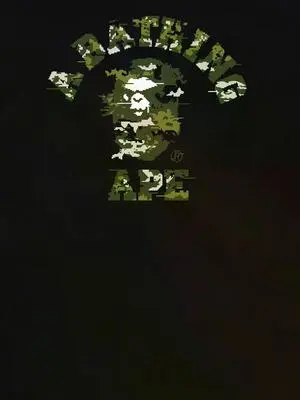 A BATHING APE Camouflage Graphic T-shirt - Black