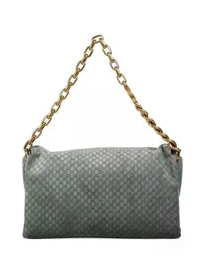 Gucci Large Suede Shoulder Bag With Chain Strap