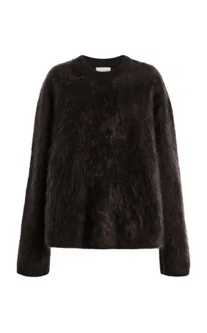 LISA YANG Natalia Brushed Cashmere Sweater - Brown