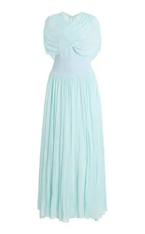 Simkhai Nancie Draped Jersey Midi Dress - Blue