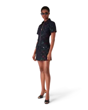 Casablanca Heatmap Monogram Denim Mini Dress