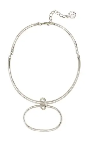 BEN-AMUN Sculptural Pendant Necklace Silver