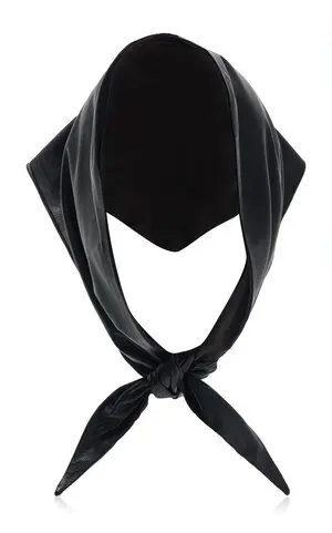 LEMAIRE Leather Scarf - Black