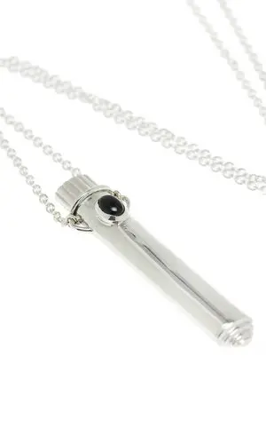 Le Sundial Sterling Onyx Pendant Necklace