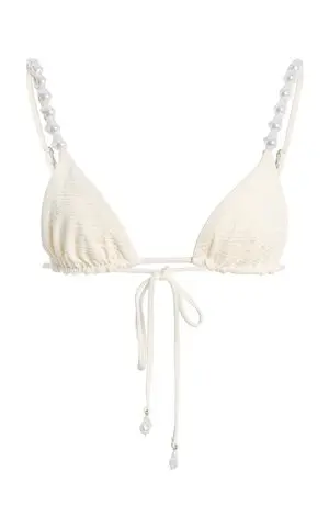 LA PORTE Luxe Kendall Bikini Top White