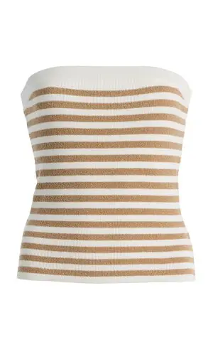Posse Ari Strapless Knit Top - Brown